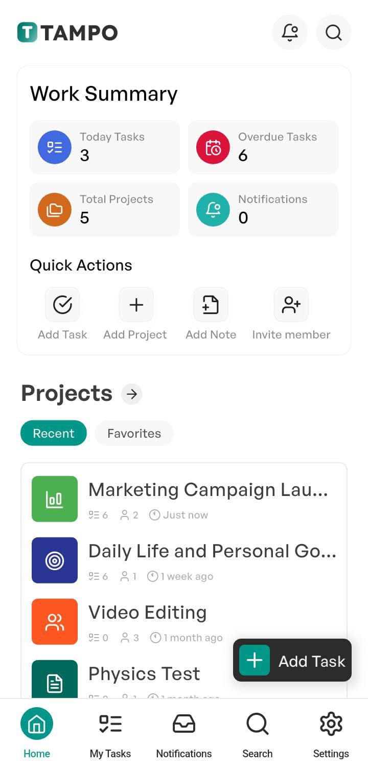 Free Task Management App for Teams and Personal Use | Tampo